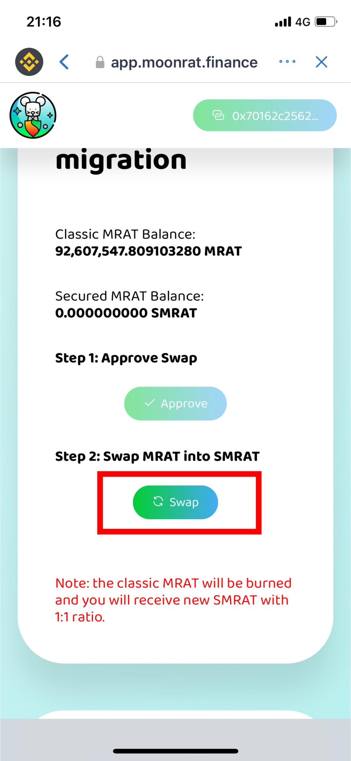 MoonRat（ムーンラット）V2の$SMRAT始動！マイグレーション手順をご紹介！ | 葛西の知恵ブログ