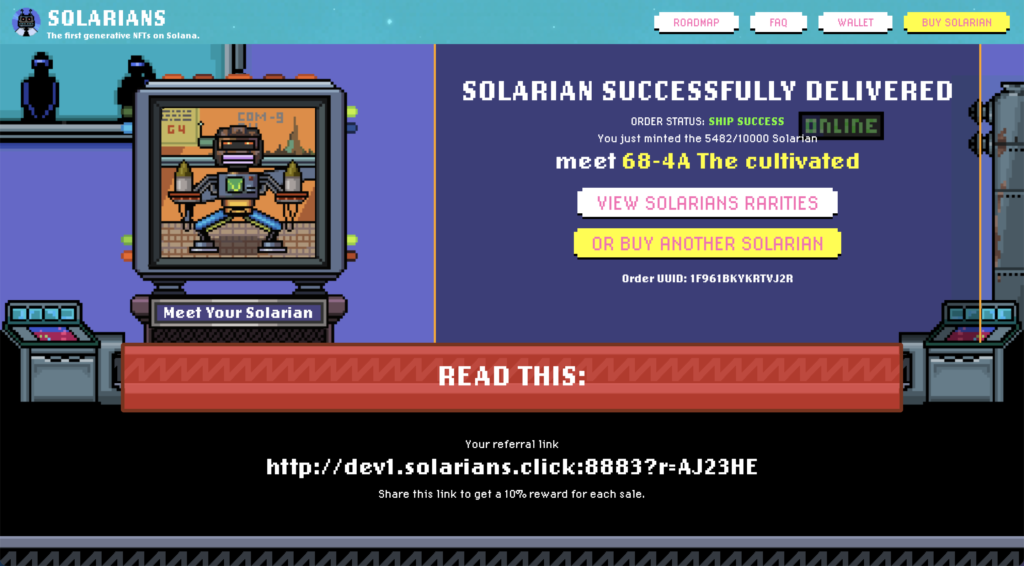 Solana（ソラナ）NFTのSolarians（ソラリアンズ）を調査！ | 葛西の知恵ブログ