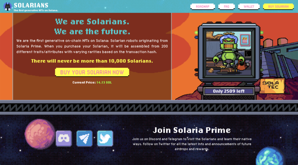 Solana（ソラナ）NFTのSolarians（ソラリアンズ）を調査！ | 葛西の知恵ブログ